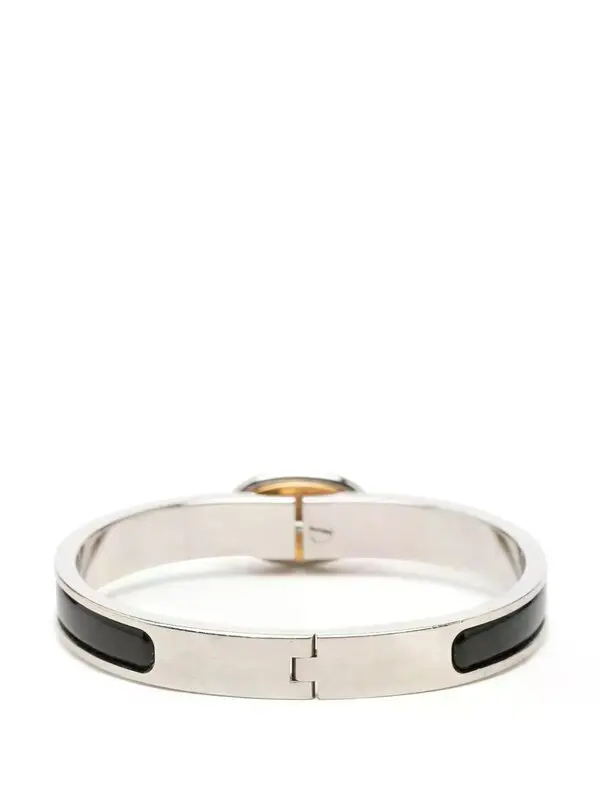 Hermès Clic Clac Chain D'ancre Enamel Bracelet Pm - Black