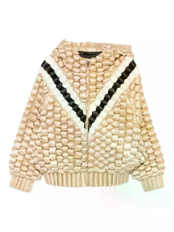 RAXXY Textured Hooded Jacket - Neutrals