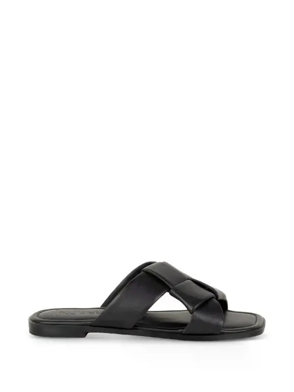 SPAZIO CORRIDONI 1 Interwoven Leather Flat Sandals