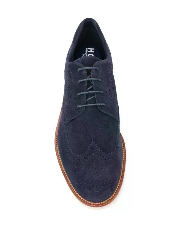 Hogan Contrast Rubber Sole Brogues