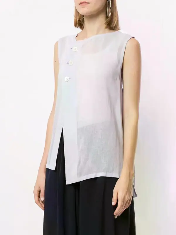 Y’s Front Buttoned Vest Top