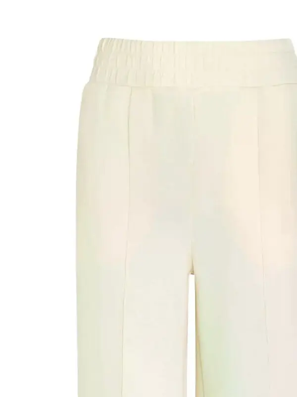 Varley Beige Jersey-texture Elasticated Waistband Wide Leg Track Pants