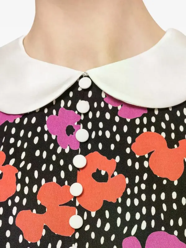 NISSA Floral Print Midi Dress
