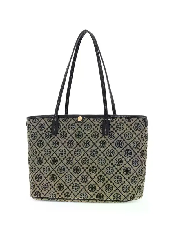 Tory Burch All-over Logo Zipped Tote Bag - Blue