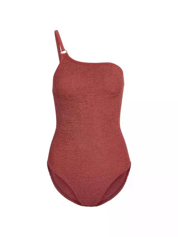 Hunza G Clara One-shoulder Swimsuit - Red