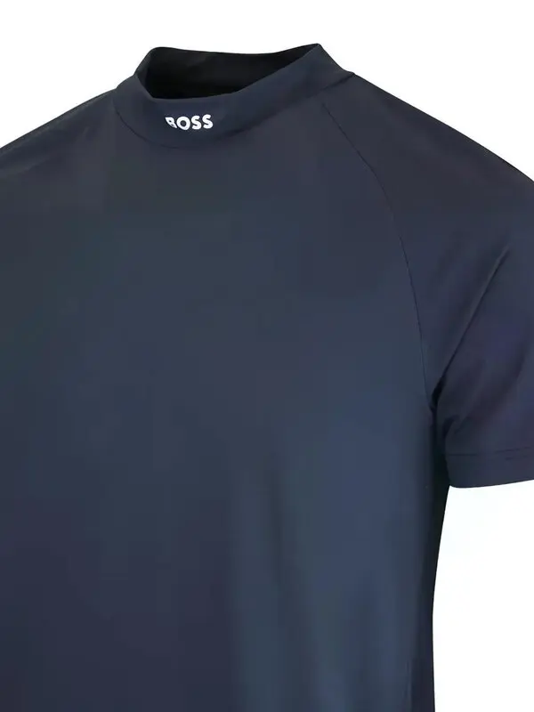 BOSS Logo Print High Neck Raglan Sleeve T-shirt