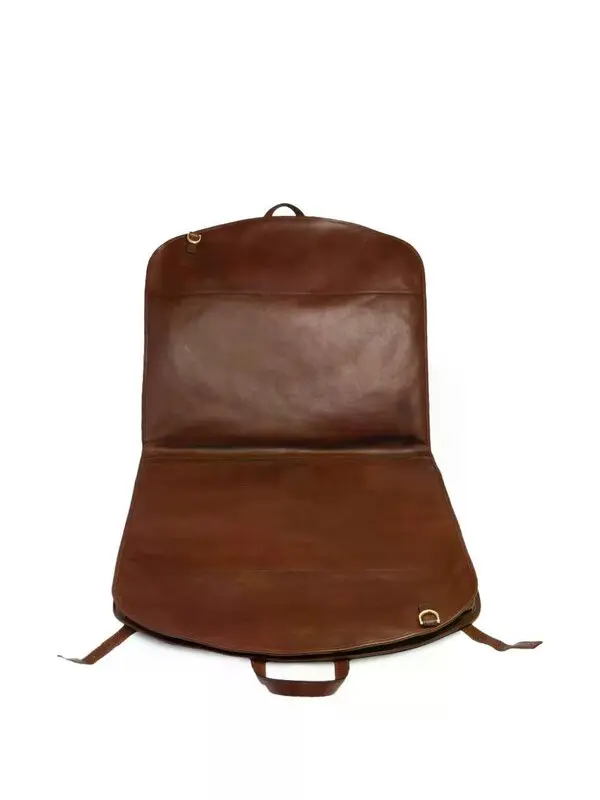 THE BRIDGE Leather Garment Bag With Gold-tone Hardware