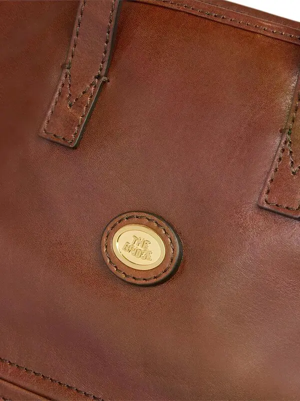 THE BRIDGE Leather Garment Bag With Gold-tone Hardware
