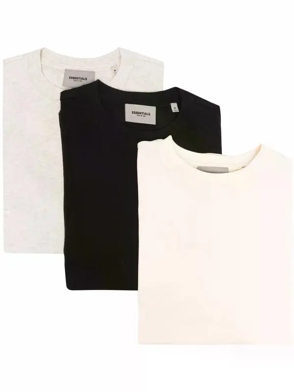Fear Of God Pack Of Three Essential T-shirts - Neutrals
