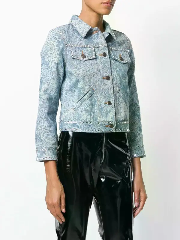 Marc Jacobs Shrunken Embellished Denim Jacket