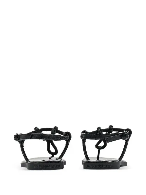 Karl Lagerfeld Olympia Embellished Sandals - Black