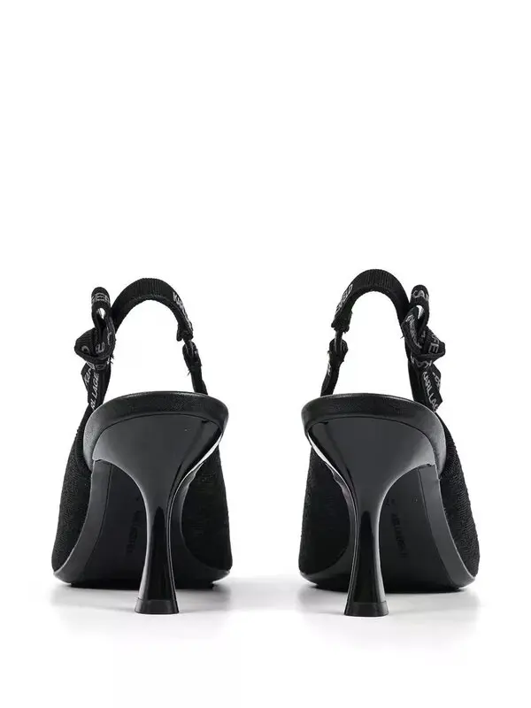 Karl Lagerfeld Lace-panelled Slingback Pumps