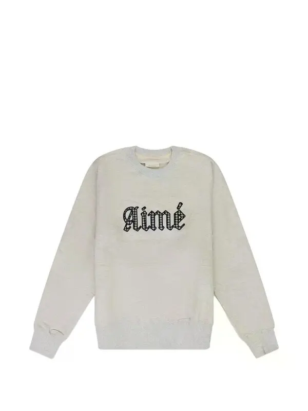 Aimé Leon Dore Houndstooth Appliqué Crew Neck Sweater