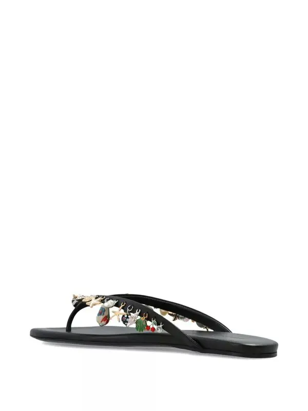 Christopher Esber Charm-embellished Leather Flip-flops