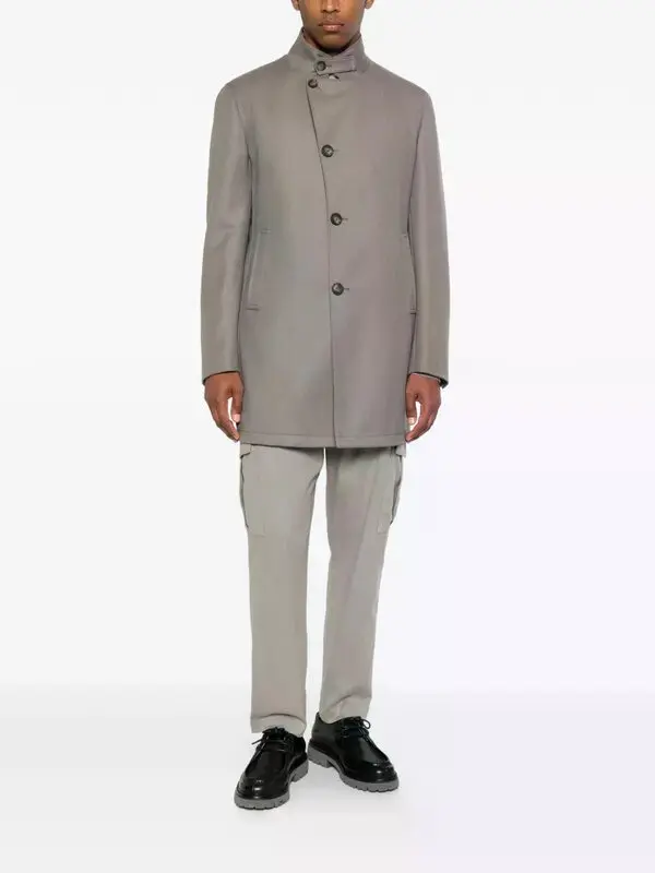 Tagliatore Gordon High-neck Button-up Coat
