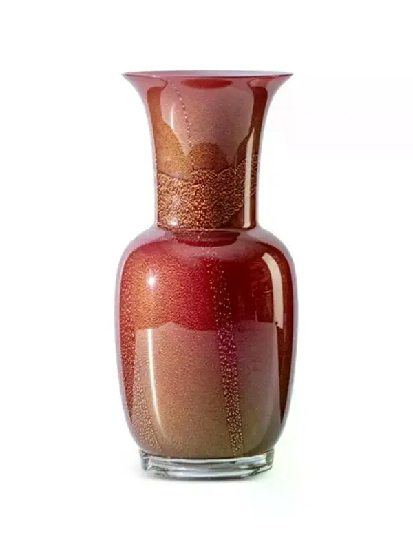 VENINI Opalino Vase - Red
