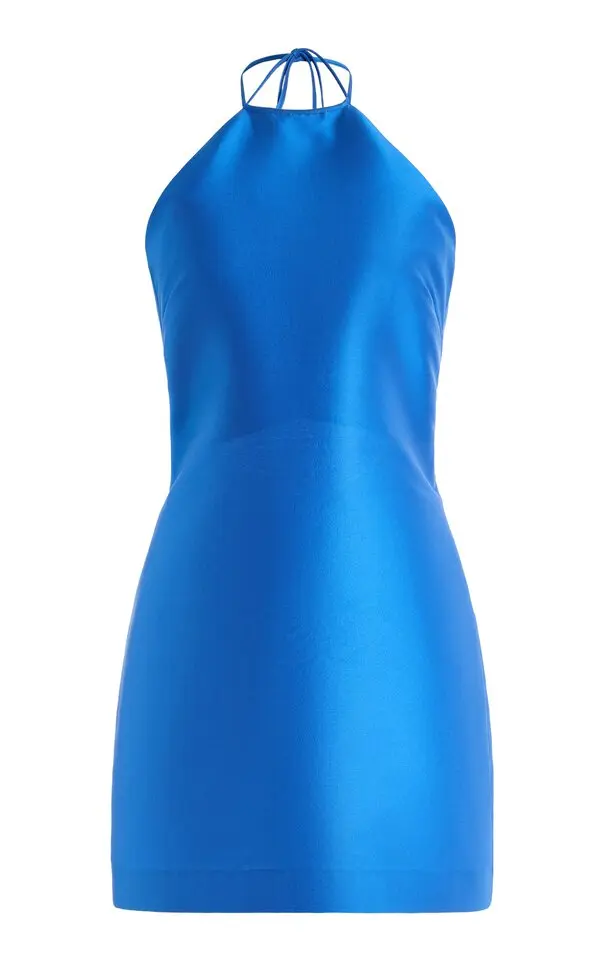 Bernadette Francine Silk-blend Mini Dress - Blue