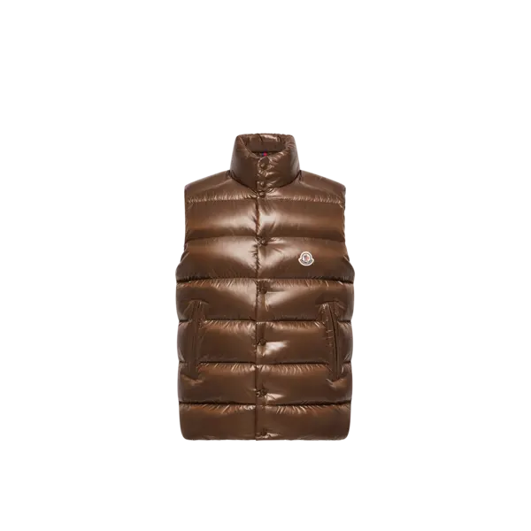 Moncler Tibb Down Gilet - Brown