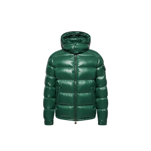 Moncler Maya Hooded Short Down Jacket - Green
