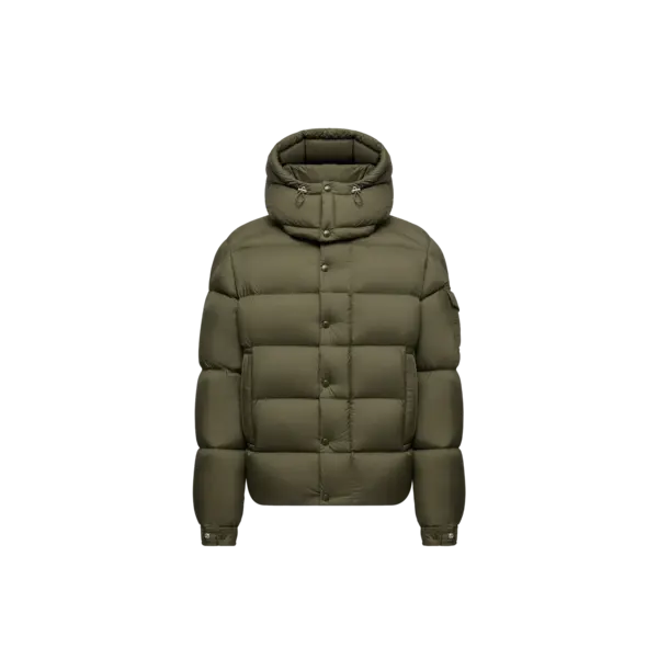 Moncler Maya 70 Hooded Short Down Jacket - Green