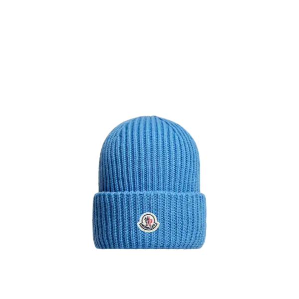 Moncler Wool & Cashmere Beanie - Blue