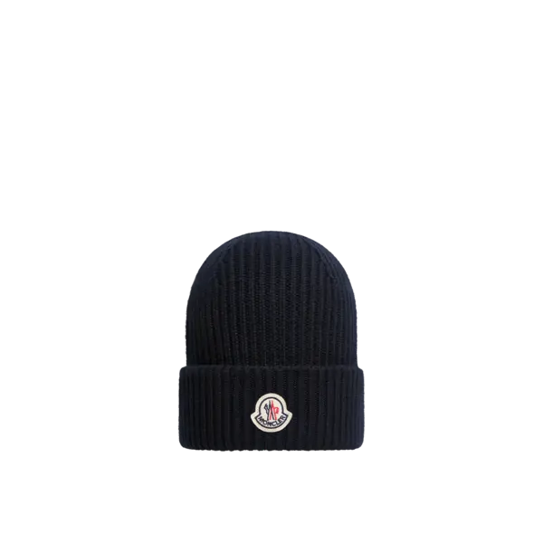 Moncler Wool & Cashmere Beanie - Blue