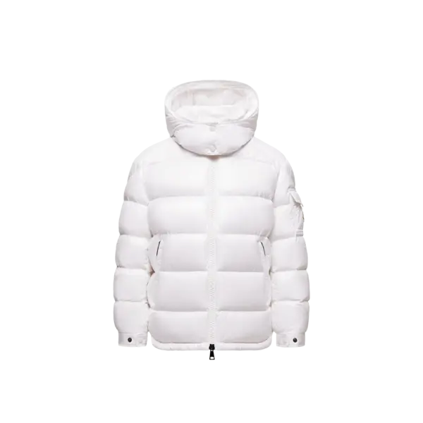 Moncler Maire Hooded Short Down Jacket - White