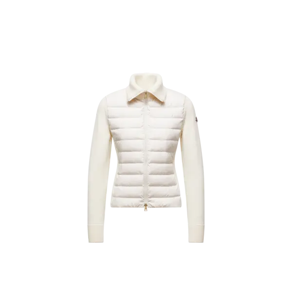 Moncler Padded Wool Cardigan - White