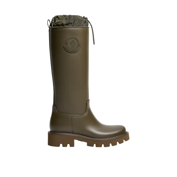 Moncler Kickstream Knee-high Rubber Boots - Green