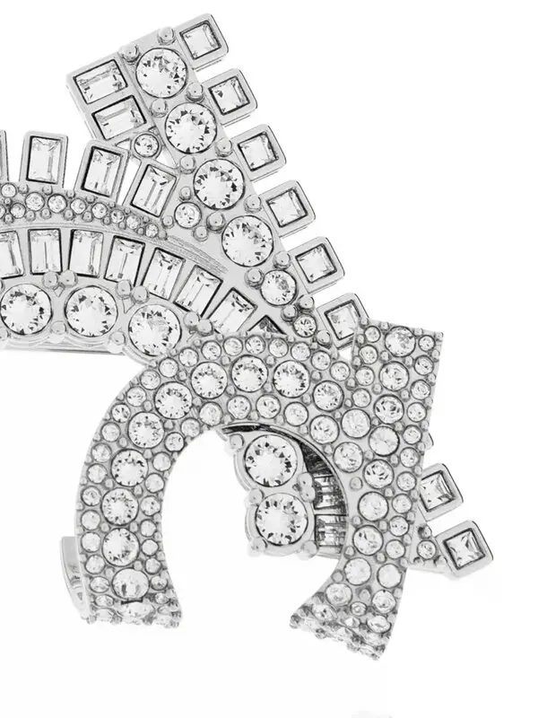 FERRAGAMO Gancini Crystal Embellished Brooch