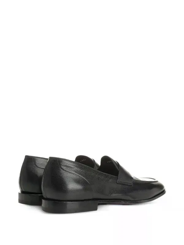 Al Duca D'aosta Athens Pebble-grain Leather Loafers