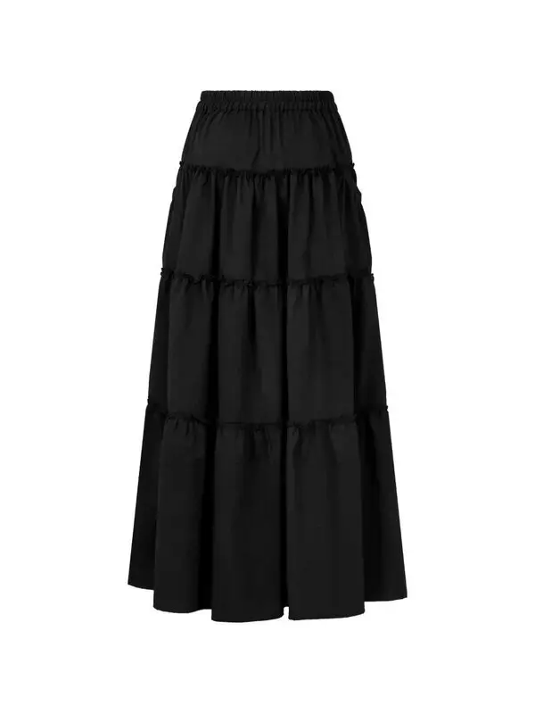 STUDIO TOMBOY Tiered Ruffled A-line Maxi Skirt