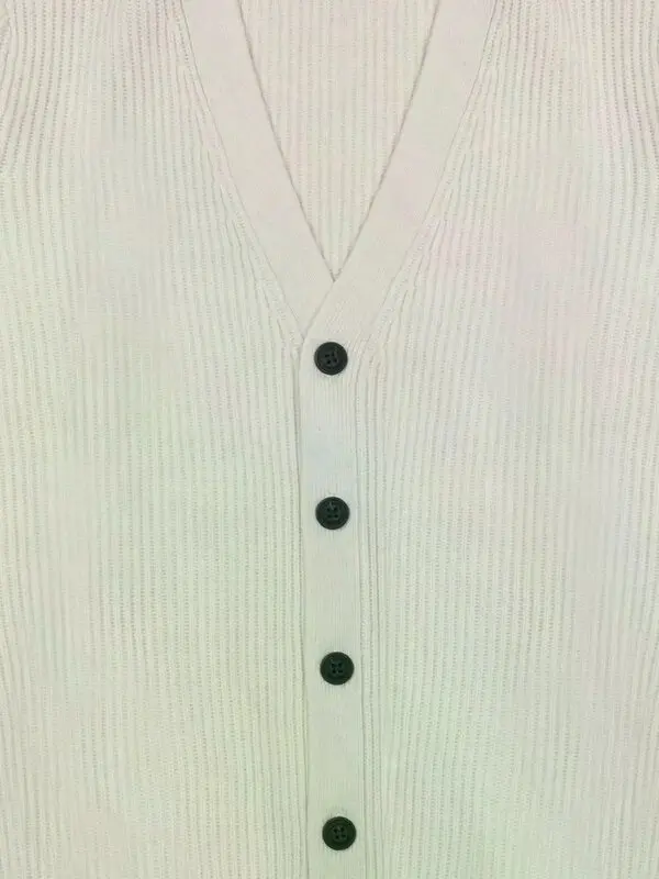 MC2 SAINT BARTH Ribbed-knit V-neck Cardigan