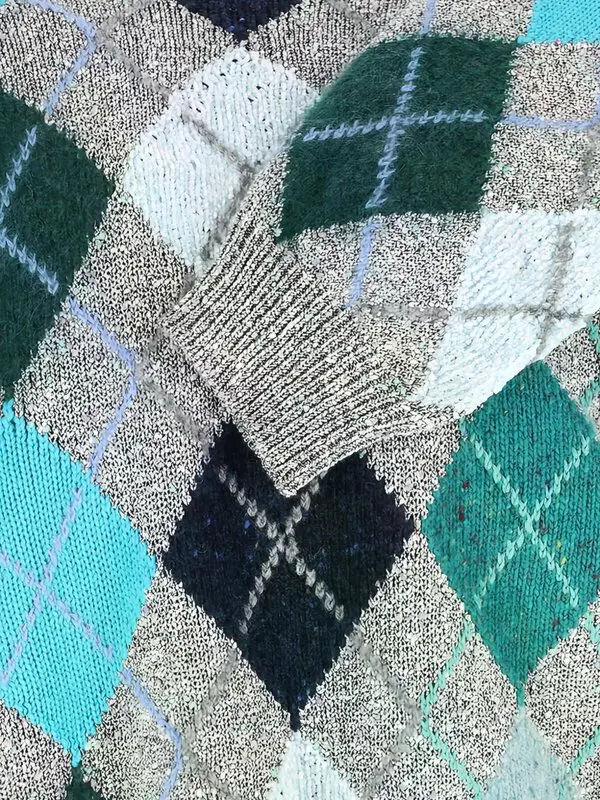 ERL Argyle Crew-neck Sweater