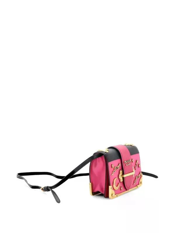 Prada Cahier Embellished Leather Small Crossbody Bag