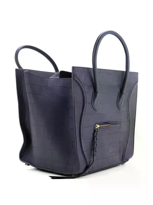 Celine Phantom Bag Crocodile Embossed Leather Medium Tote Bag