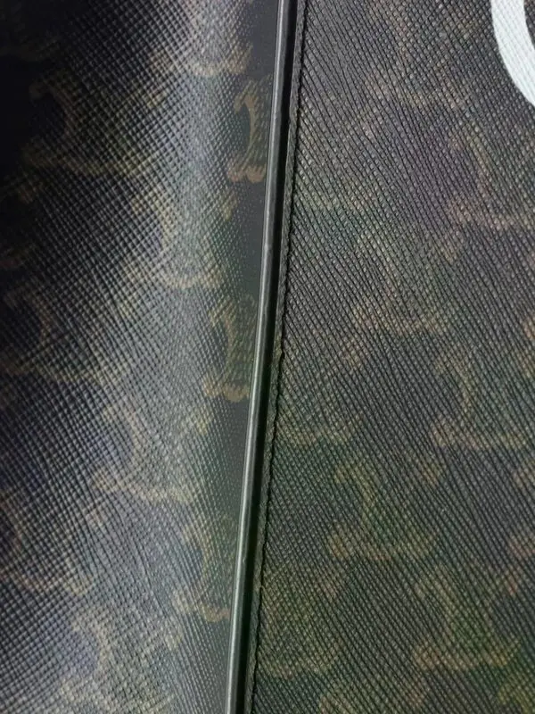 Celine Vertical Cabas Triomphe Coated Canvas Small Tote Bag
