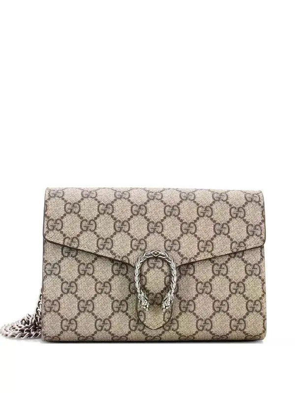 Gucci Dionysus Chain Wallet Gg Coated Canvas Small Crossbody Bag