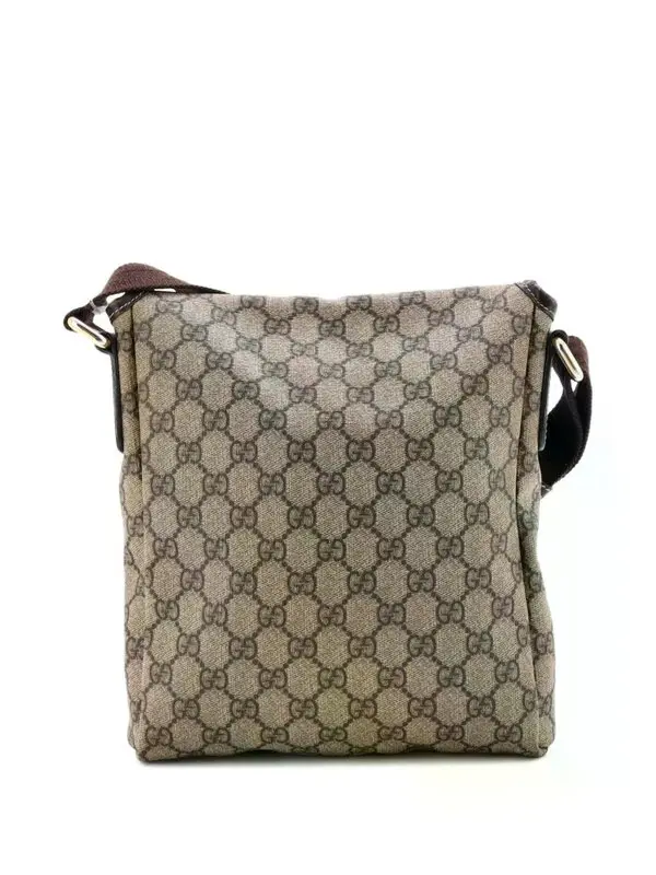 Gucci Gg Coated Canvas Flap Messenger Bag