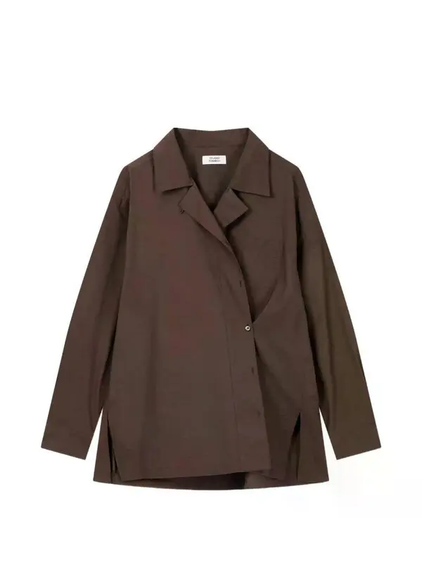 STUDIO TOMBOY Chest-pocket Oversized Shirt - Brown