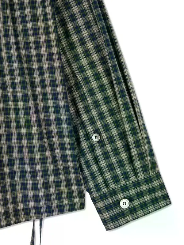 STUDIO TOMBOY Checkered Shirt With Gathered Detailing