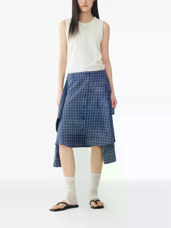 STUDIO TOMBOY Check-pattern Pleated Skirt