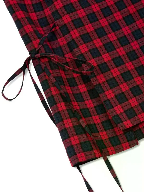 STUDIO TOMBOY Sleeveless Checkered Side-tie Blouse