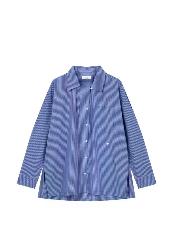 STUDIO TOMBOY Striped Oversized Shirt - Blue
