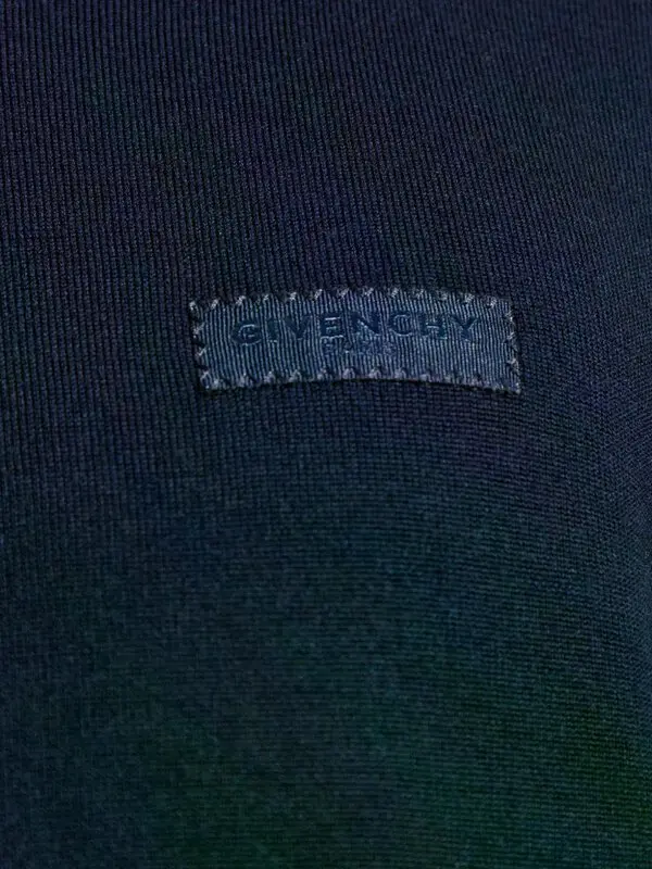Givenchy Navy Wool Crew Neck Sweater - Blue