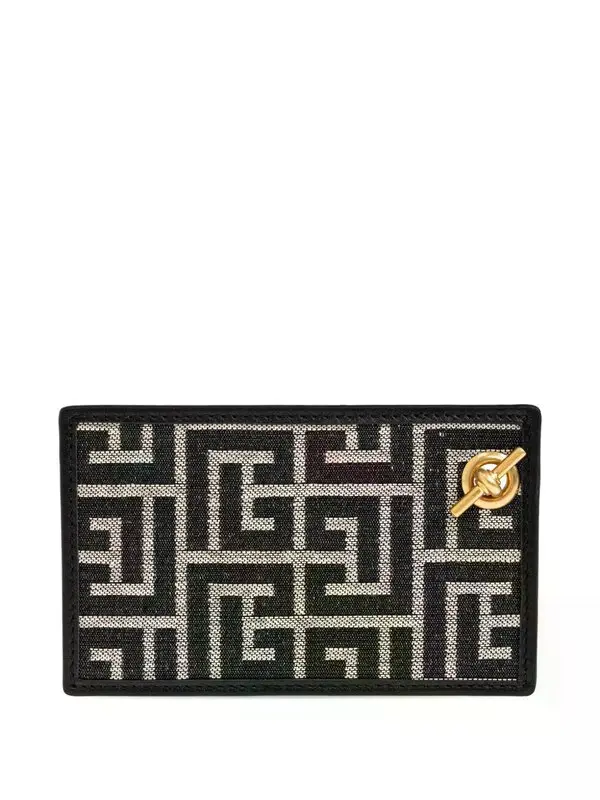 Balmain Monogram-pattern Chain-link Card Holder