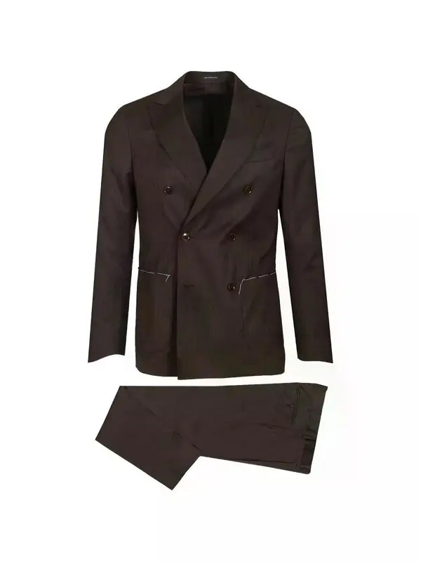 AL DUCA D’AOSTA 1902 Double-breasted Herringbone Suit
