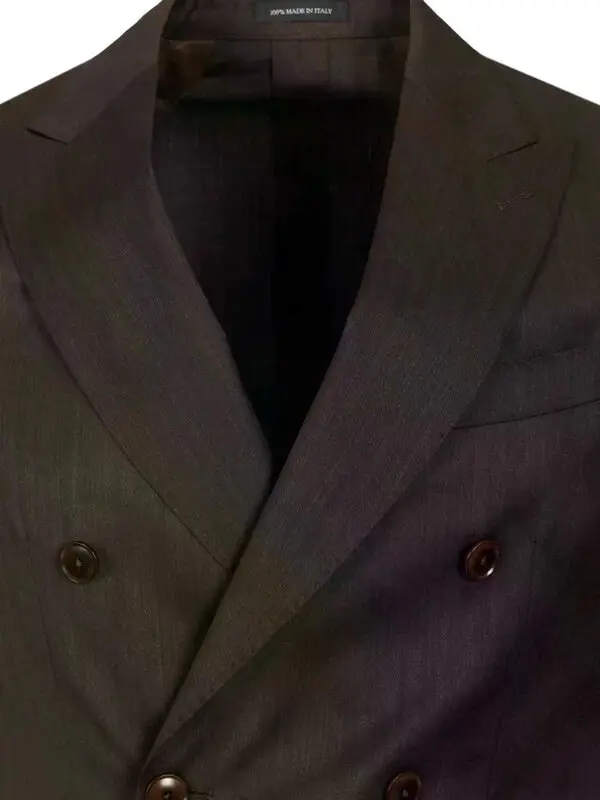 AL DUCA D’AOSTA 1902 Double-breasted Herringbone Suit