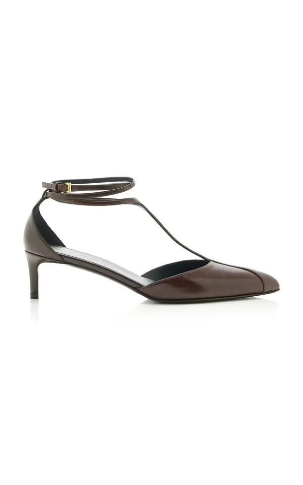 Khaite Mia Leather Pumps - Brown