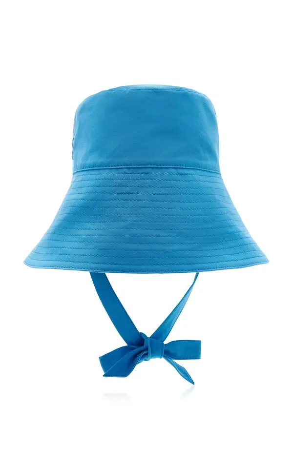 Miu Miu Wide Brim Cotton Bucket Hat - Blue